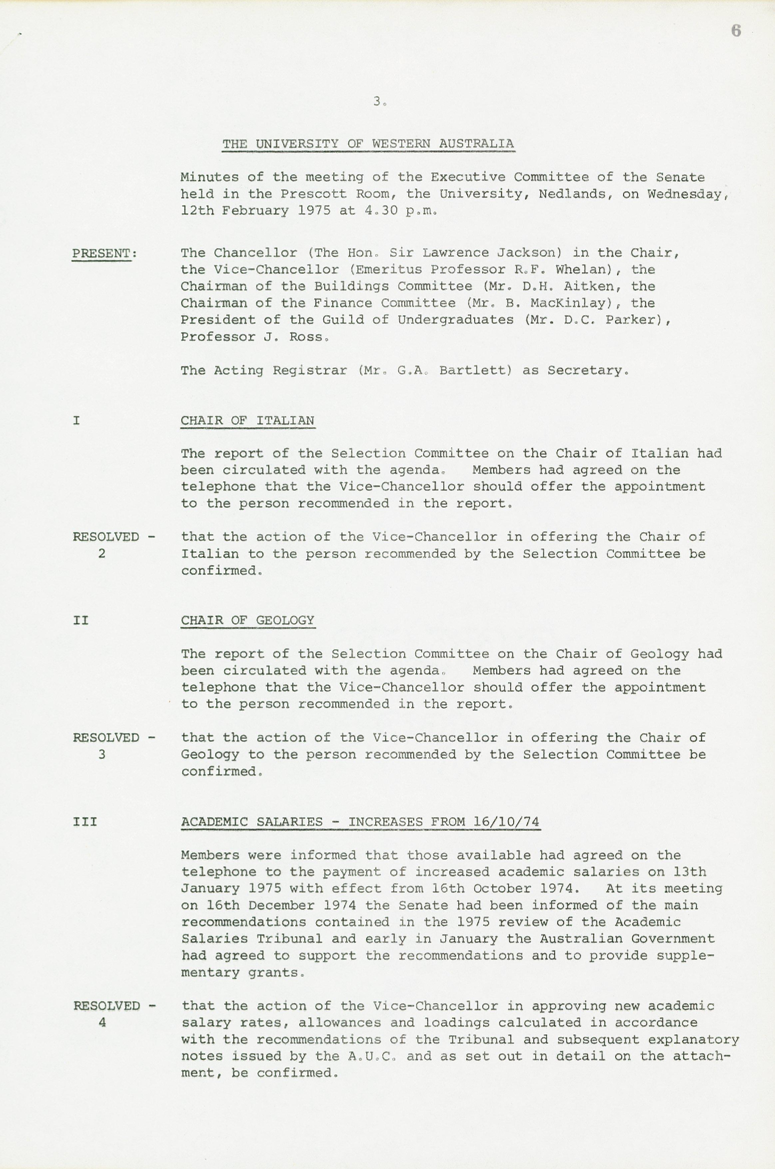Minutes - Meeting of the Executive Committee of the Senate - 12 ...